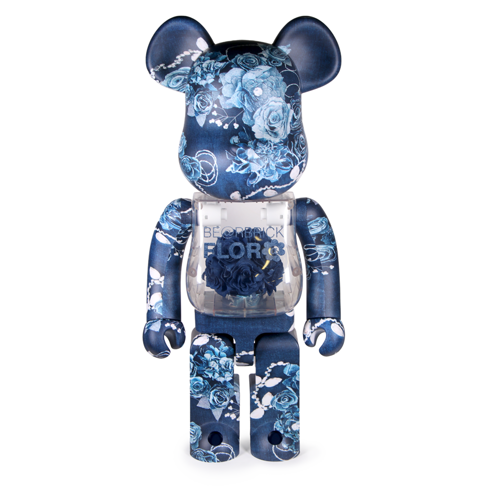 1000% Bearbrick Flora Denim - Figure Medicom Toy - Bearbrick