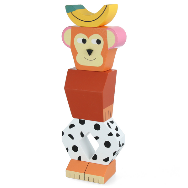 Block Party - Monkey - Wooden figurine - Areaware