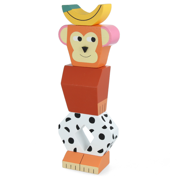 Block Party - Monkey - Wooden figurine - Areaware