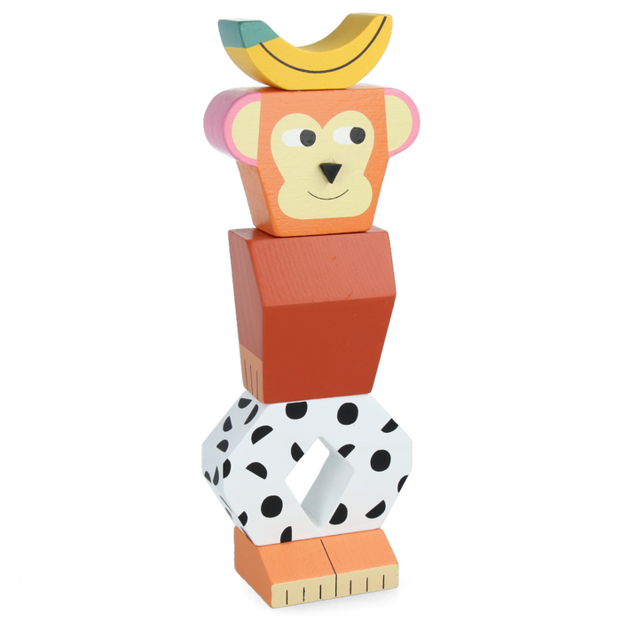 Block Party - Monkey - Wooden figurine - Areaware