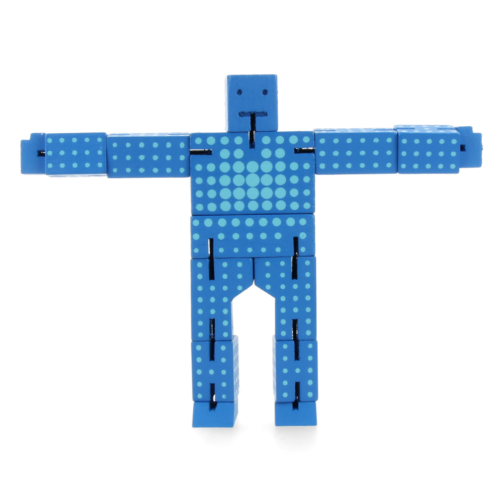 Cubebot - Micro - Dot Blue - Areaware - Wooden Figure