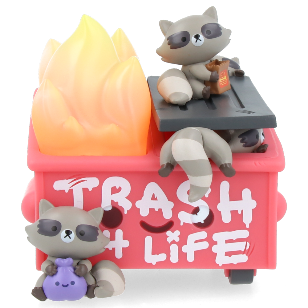 Dumpster Fire - Trash Panda Vinyl Figure - 100% Soft