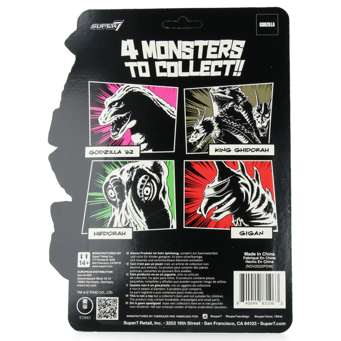 Toho ReAction Figures Wave 4 - Godzilla '62 Glow - Godzilla figures