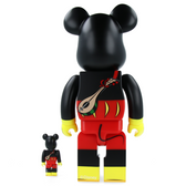 400% & 100% Bearbrick Mickey the Bard - Figurine Disney - Medicom Toy