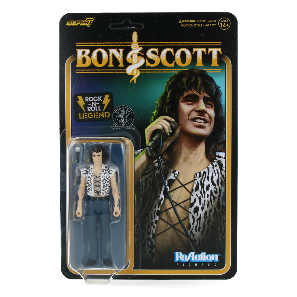 Bon Scott (Leopard Print) - ReAction Figures wave 2 - Super7, Music