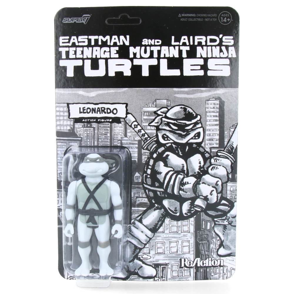 Leonardo (Comic Greyscale) - Tortues Ninja - ReAction Figures Wave 9