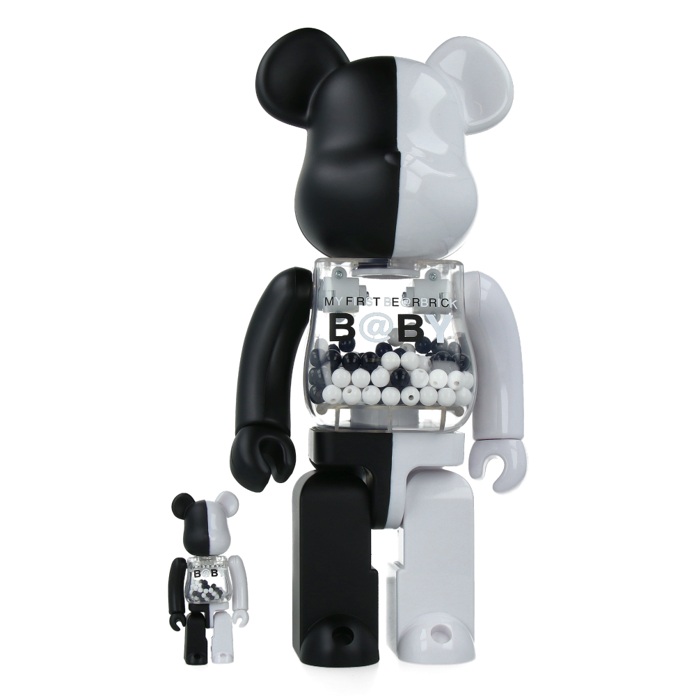 400% + 100% Bearbrick My First Baby Black & White - Medicom Toy