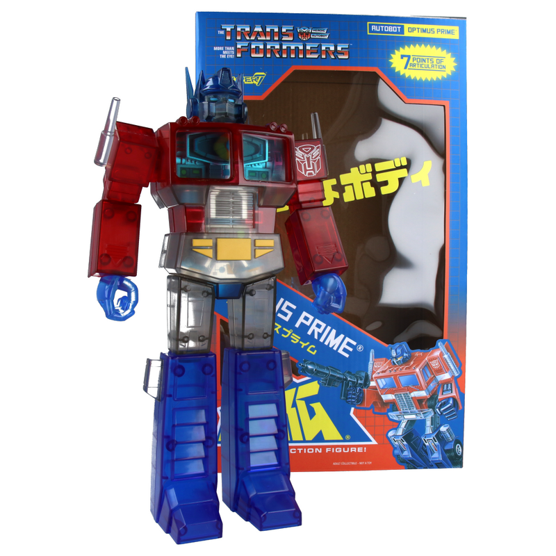 Optimus Prime (Clear Red / Blue) - Transformers Super Cyborg - Super7