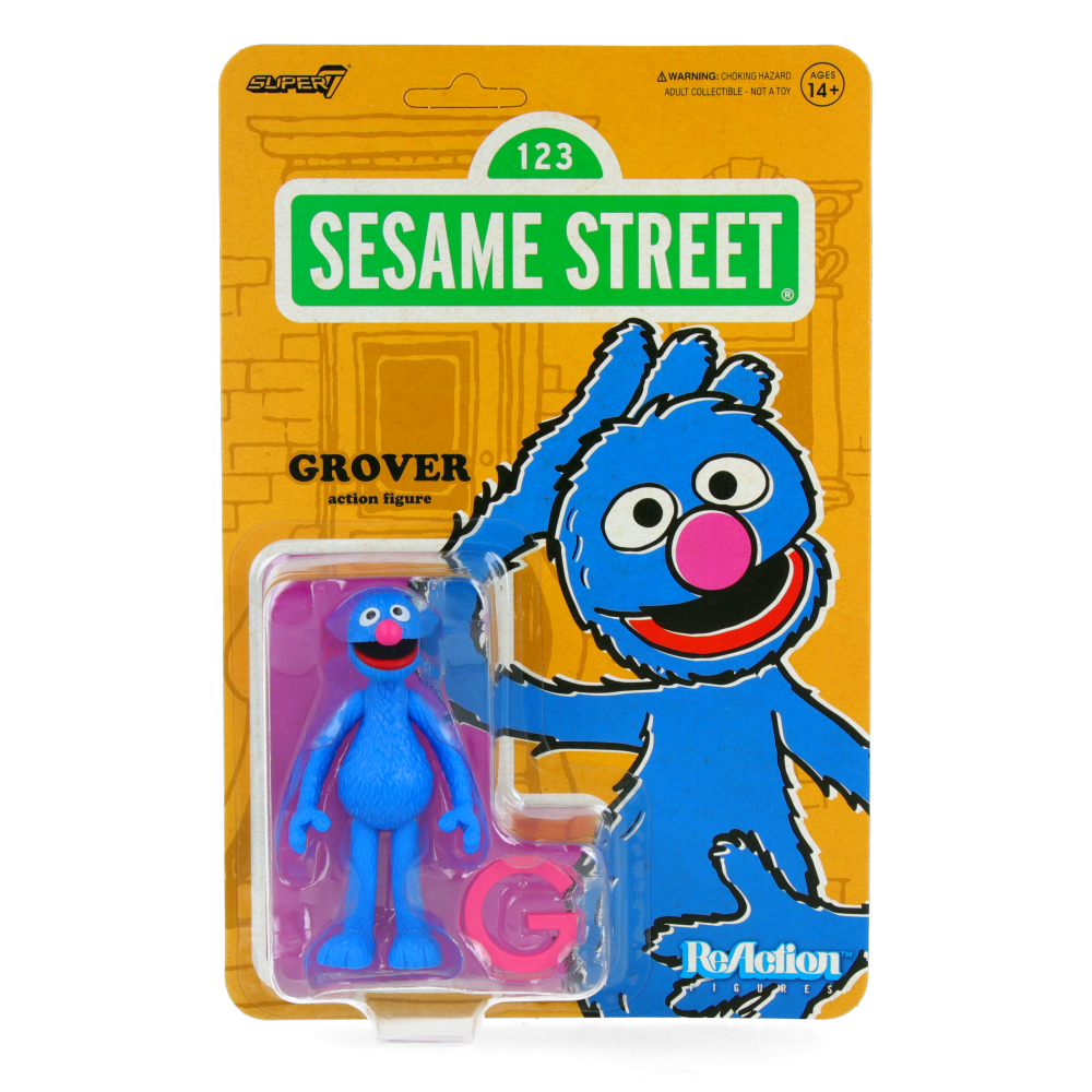 Sesame Street ReAction Figures Wave 5 - Grover - Figurine Super7