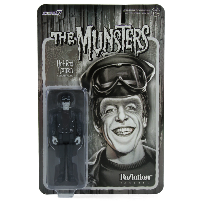 The Munsters Hot Rod Herman (Grayscale) - ReAction Figures - Super7