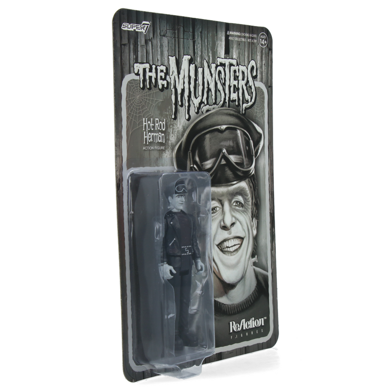The Munsters Hot Rod Herman (Grayscale) - ReAction Figures - Super7