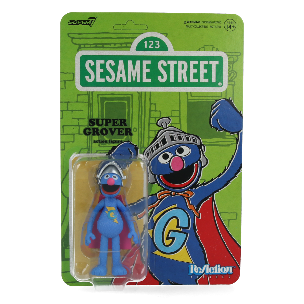 Sesame Street ReAction Figures Wave 3 - Super Grover - Super7